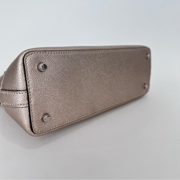 Coach | Bags | Coach Mini Sierra Metalic Exotic Trim Leather Satchel ...